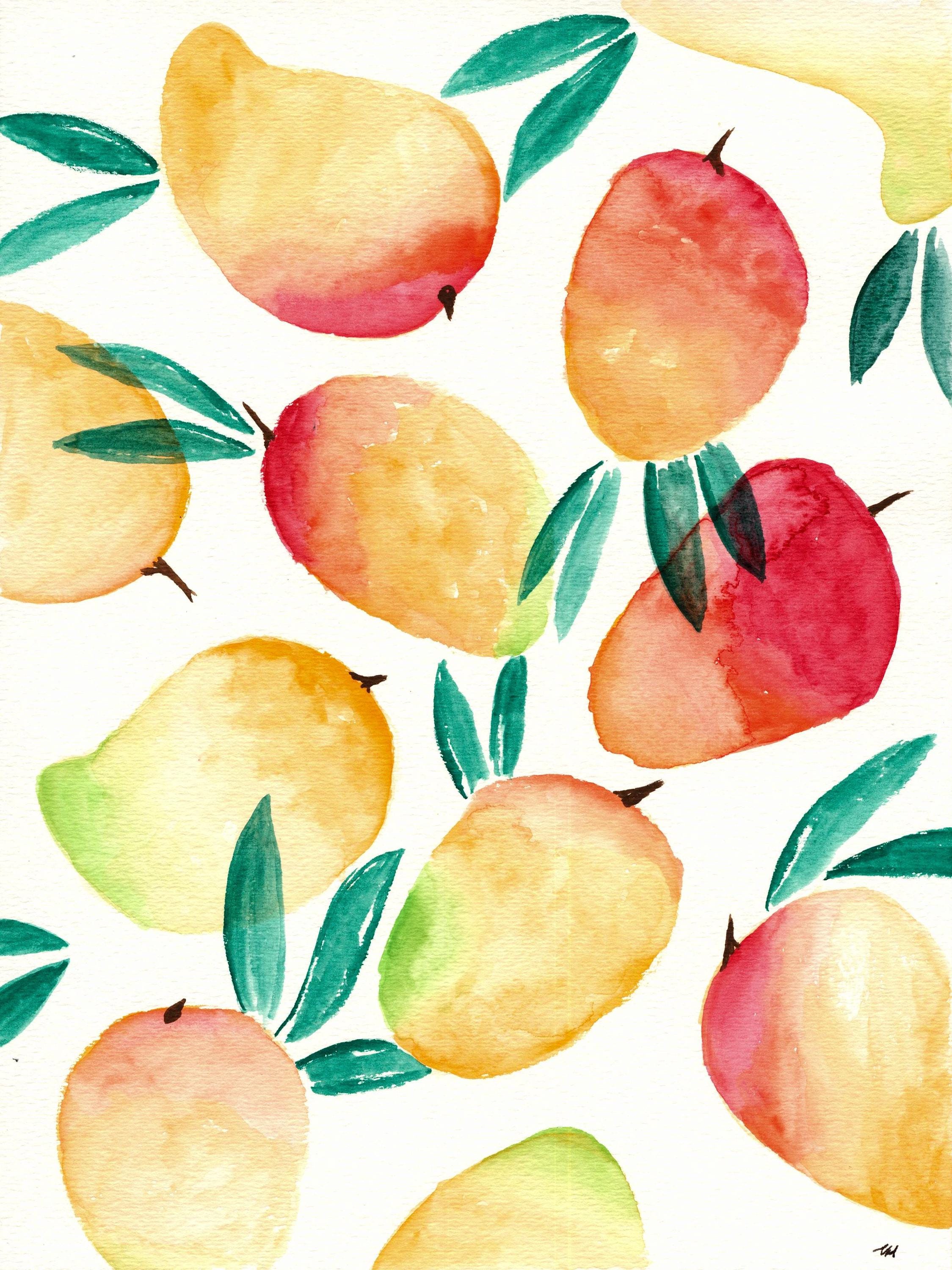 Mango Watercolor Art Print - Etsy