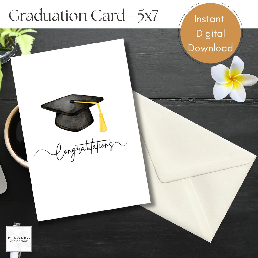 2025 A Simple Congratulation - Graduation Card | Instant Digital ...