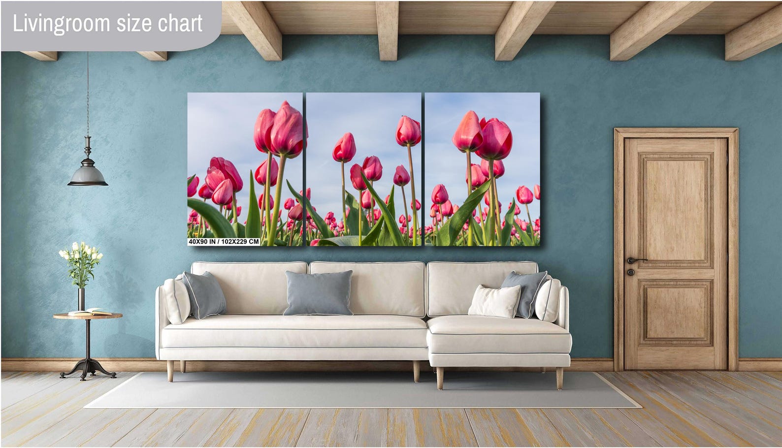 Pink Tulip Field Art Print | Pacific Northwest Spring Flowers - Etsy