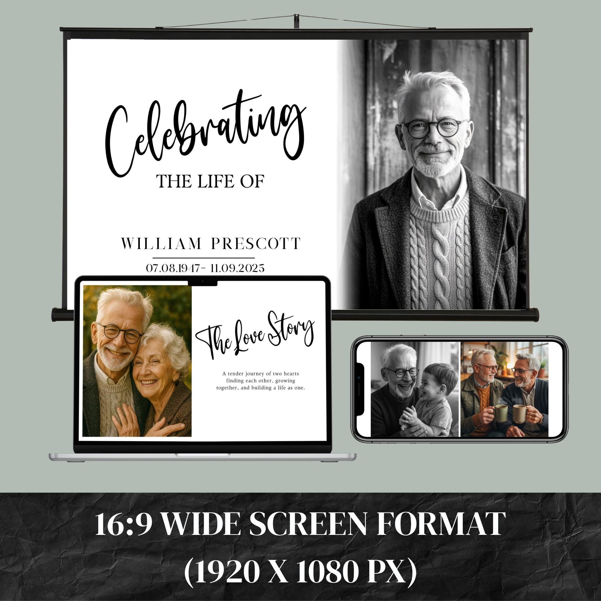 Memorial Video Slideshow Template: Celebration of Life Photo Tribute ...