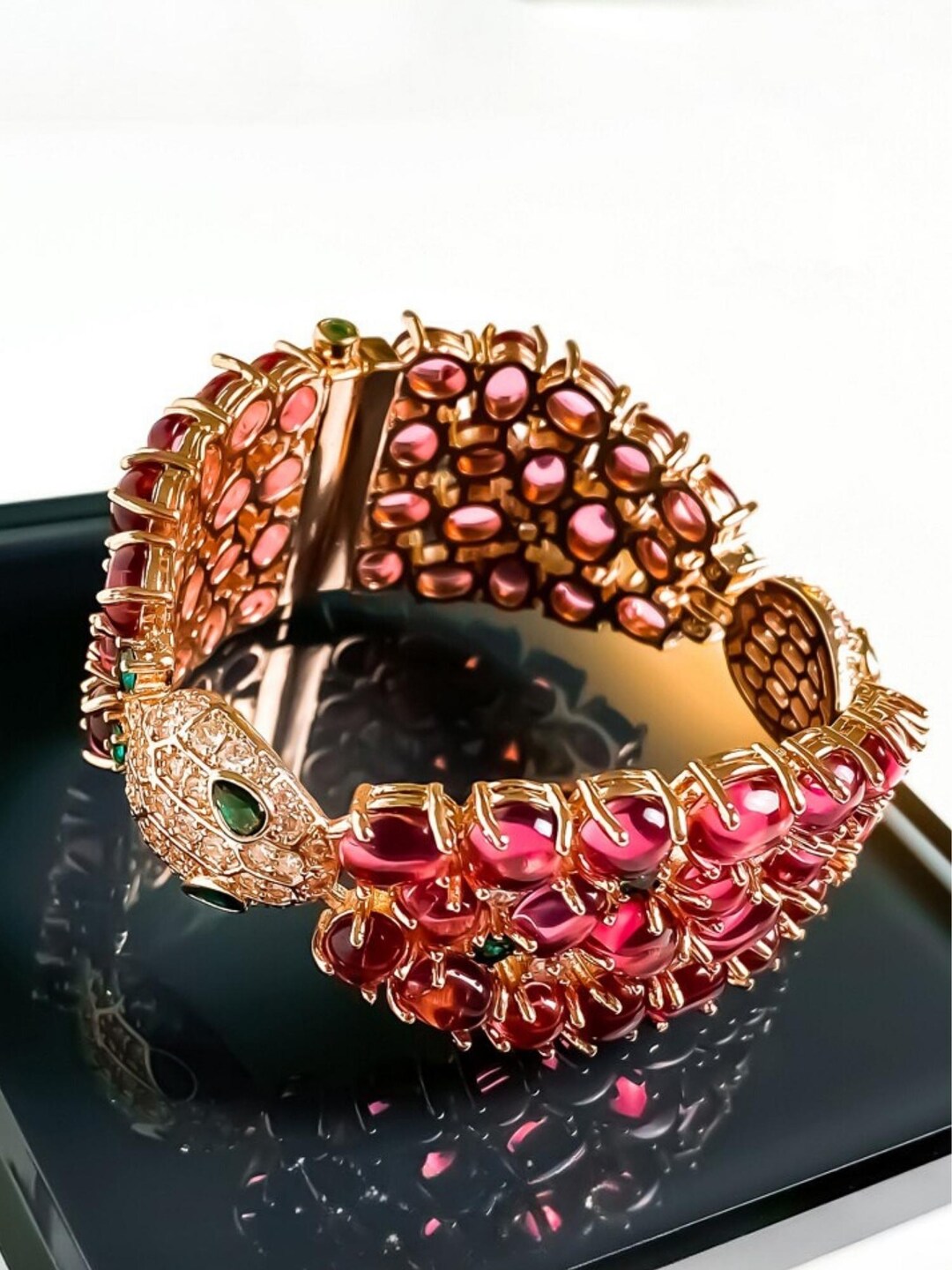 Ruby Serpent Bracelet – Rose Gold-plated Serpent Jewelry With Ruby ...