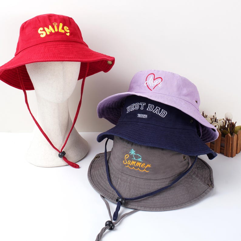 Custom Embroidered Bucket Hat,dad Hat,personalized Sun Hat,text/logo ...
