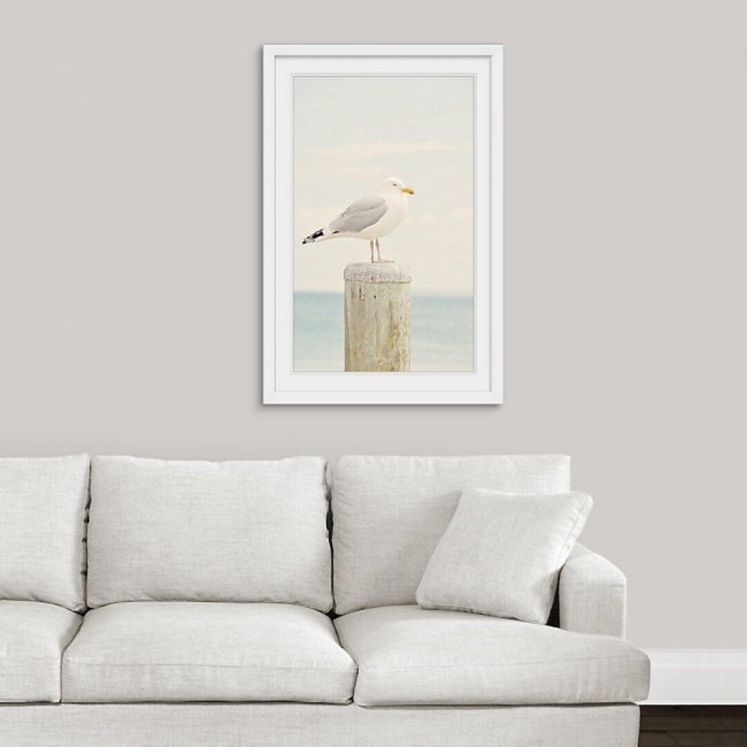 Seagull Wall Art, Coastal Seaside Photography Prints, Small Entryway ...