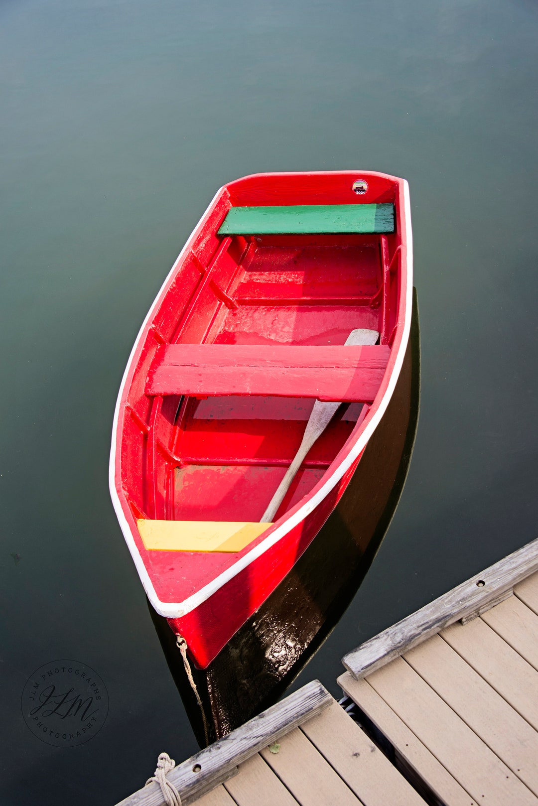 Nautical Decor, Red Dinghy Skiff, Cape Ann Boat Photography, Nursery ...