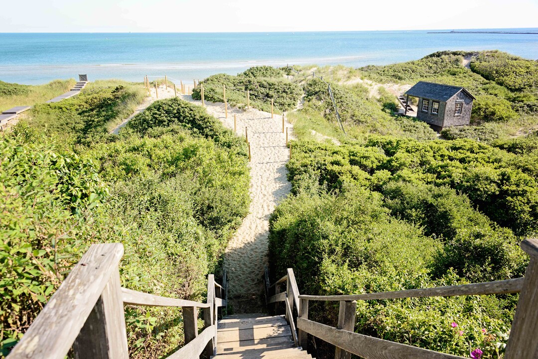 Nantucket Photography Print: Steps Beach Coastal Home Decor - Etsy
