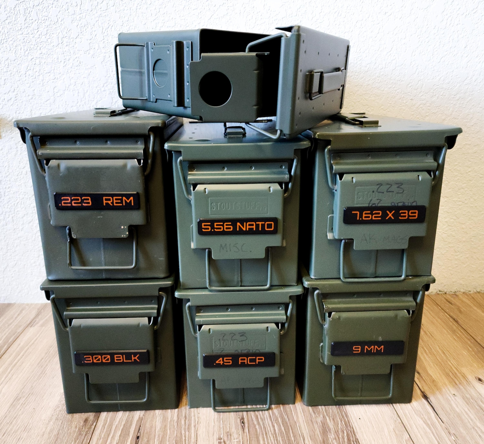 Magnetic Ammo Can Labels - 5 Pack | Ammo Organization| Color: Black ...