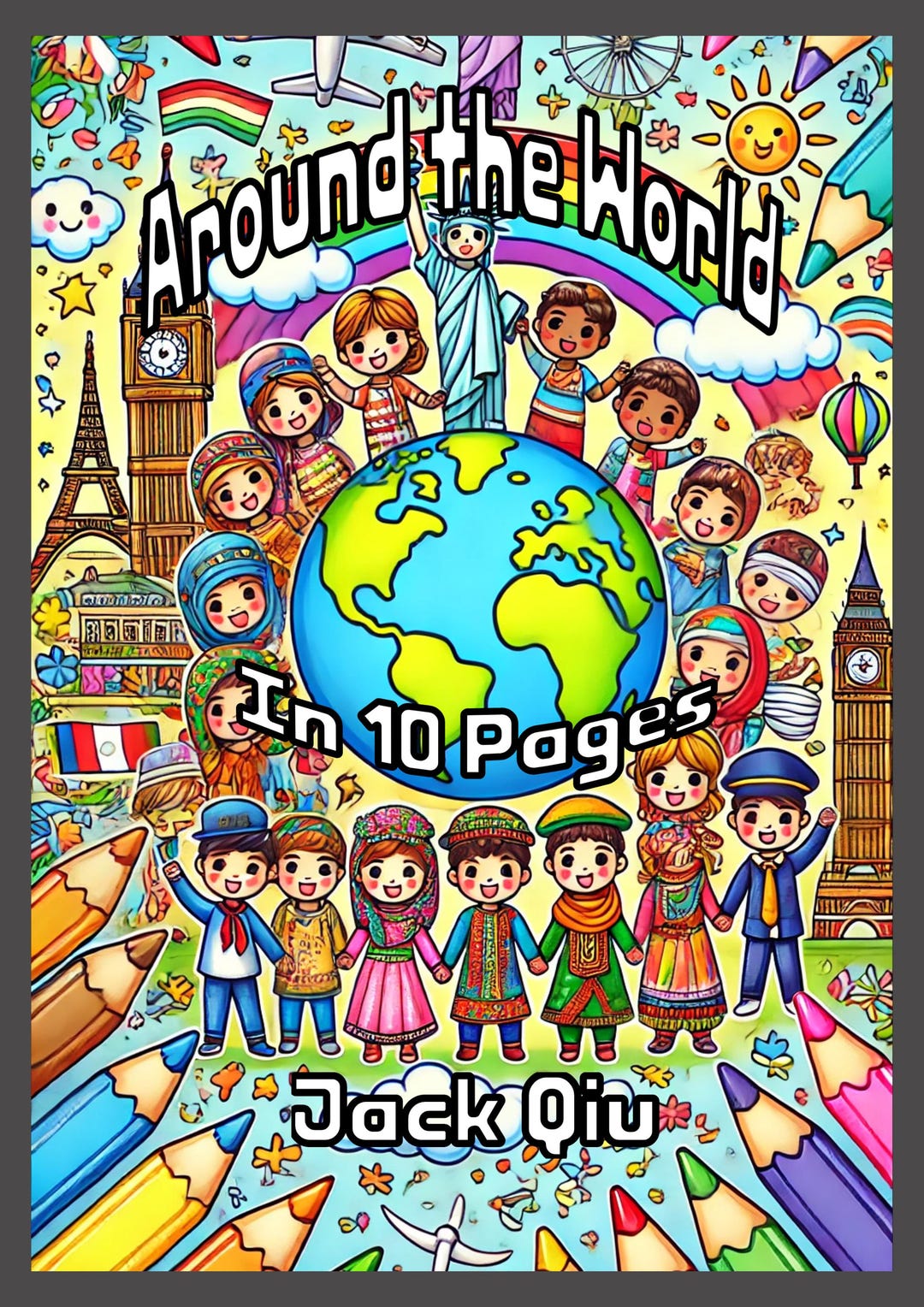 Around the World in 10 Pages - Colouring Book - Etsy