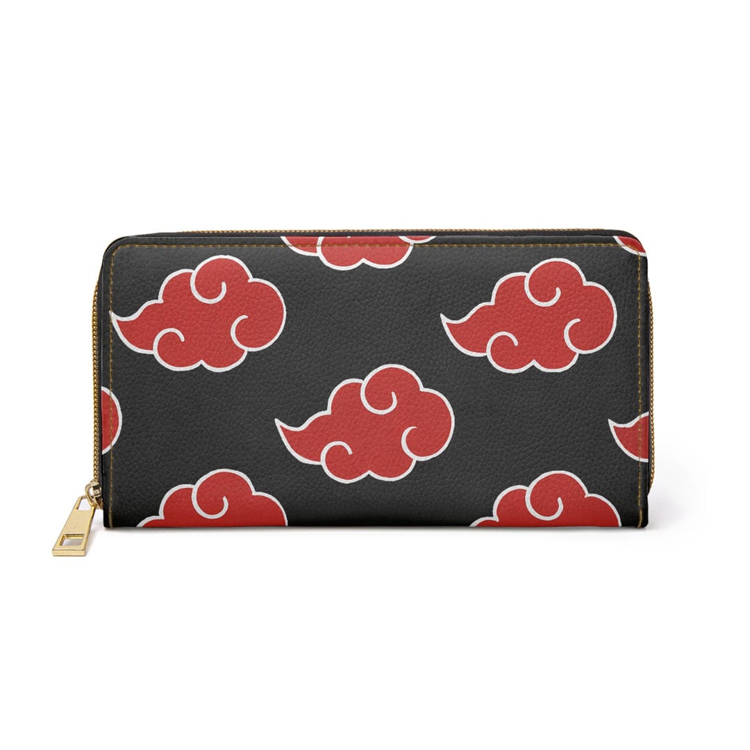 Akatsuki Red Cloud Patter Zipper Wallet (naruto) - Etsy