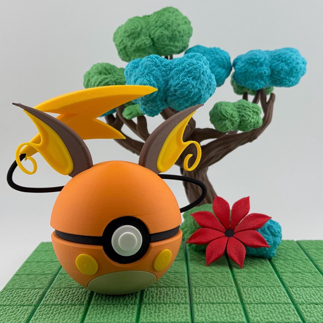 Raichu Pokeball | 3D Printed | Pokemon Collectors Gift | Handmade ...