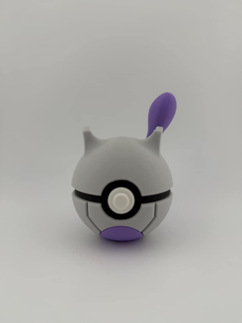 Mewtwo Pokeball | 3D Printed | Pokemon Collectors Gift | Shiny Mewtwo ...