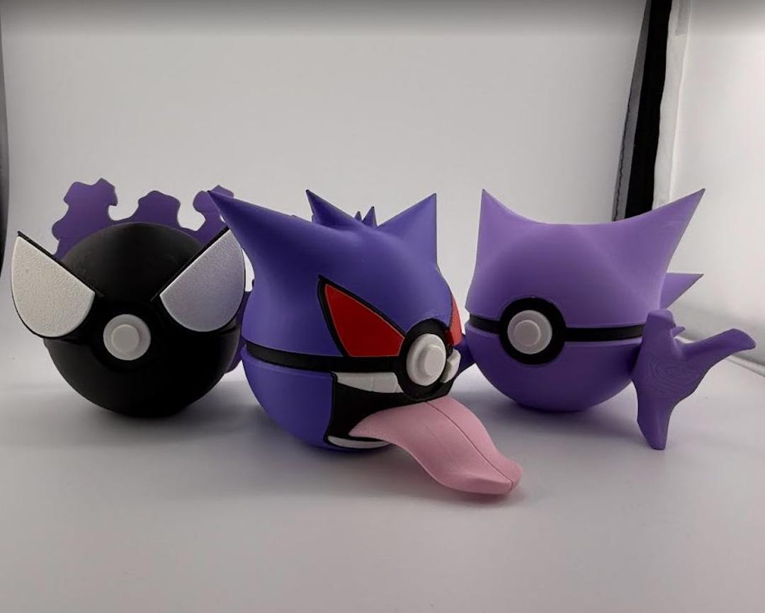 Pokemon Gengar Haunter Gastly 3D Printed Figures – Ghost Type ...