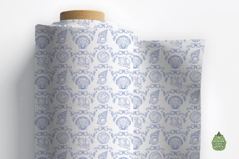 Ocean Blue Toile Seamless Pattern File, Beachy Seamless Pattern,digital ...