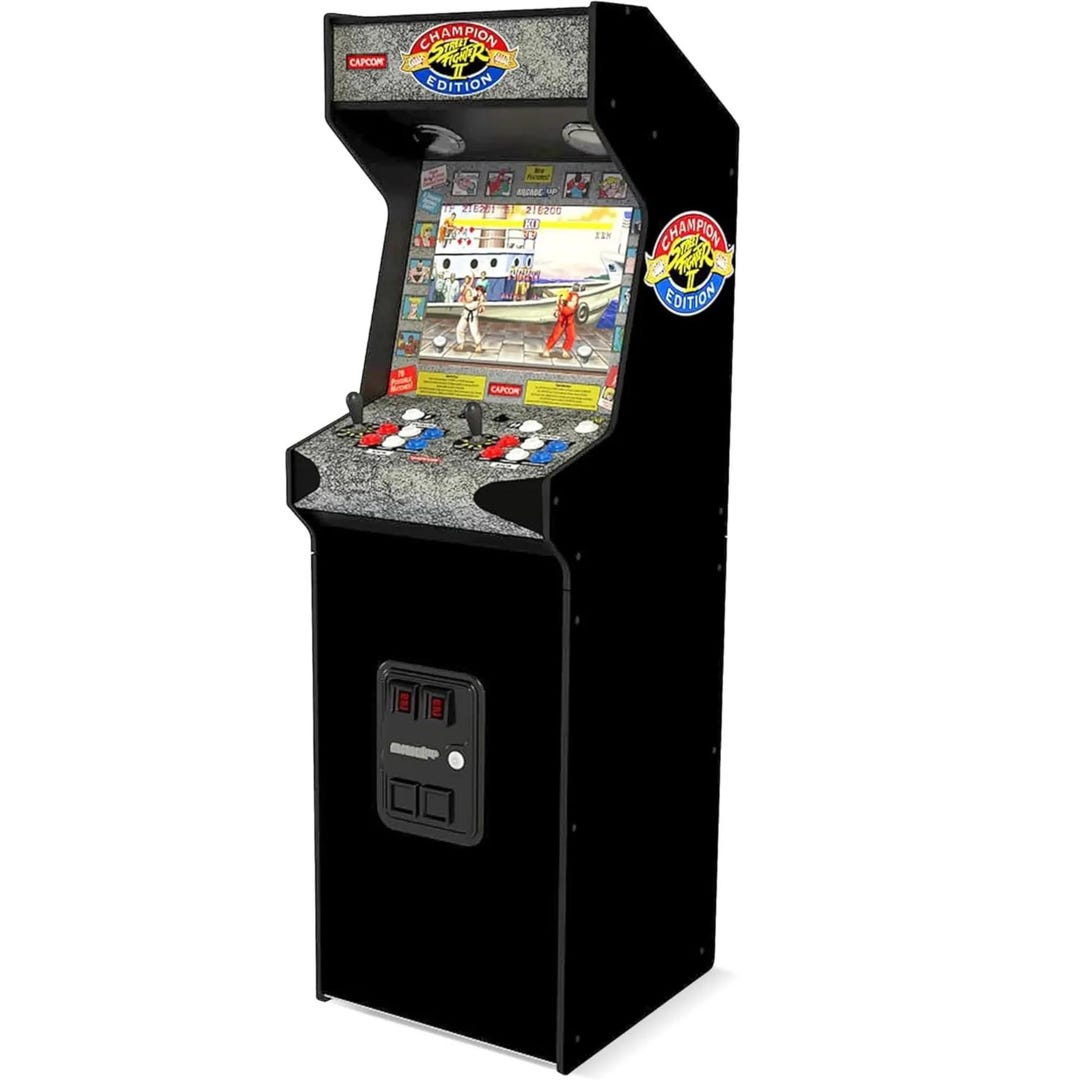 Arcade1up Street Fighter Stand-up Arcade Machine – 14 Built-in Games ...