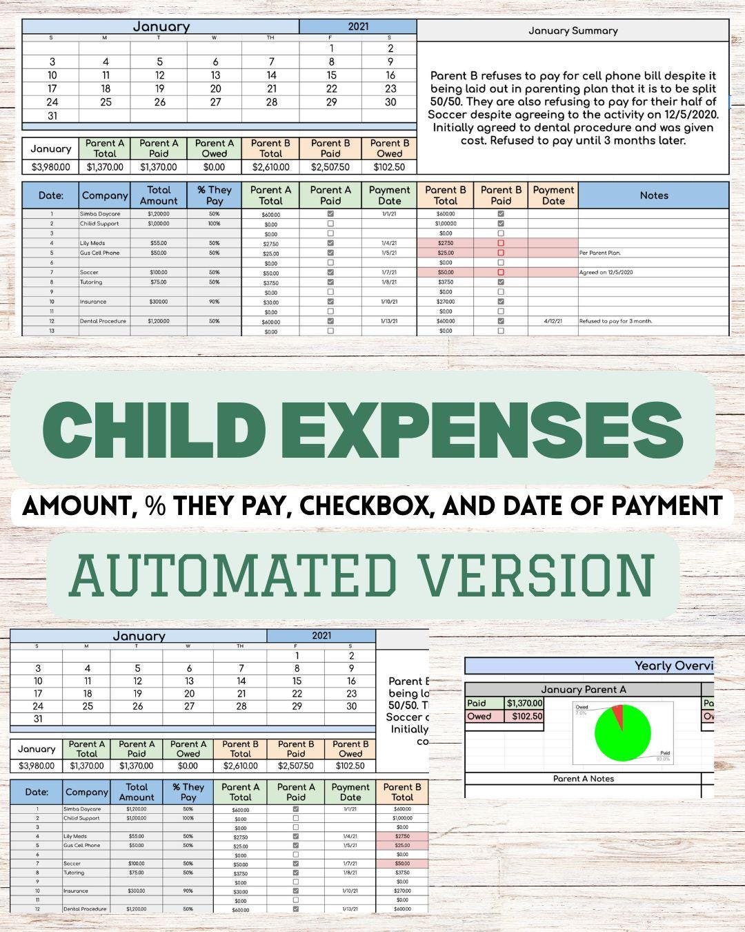 Automated Child Expenses - Etsy