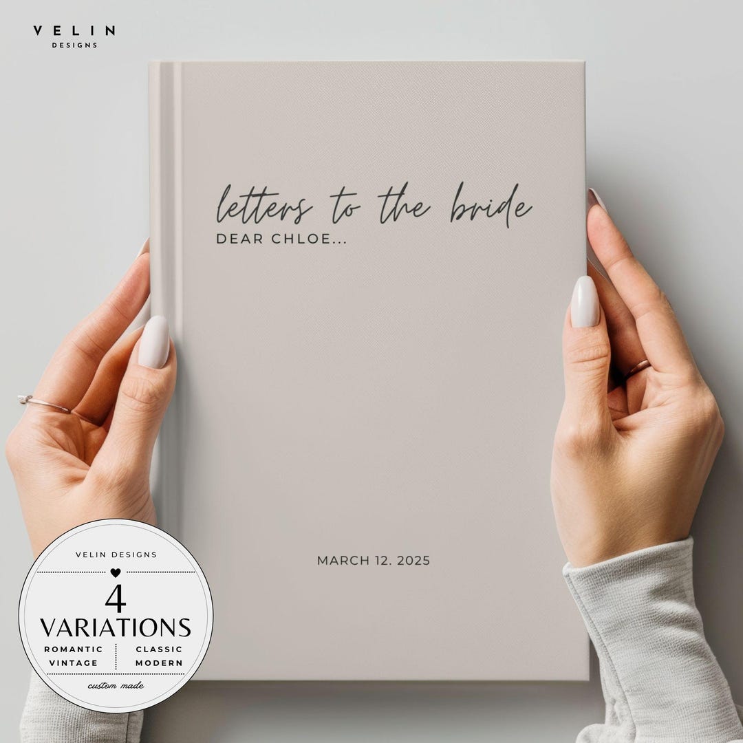 Personalized Letters to the Bride Book, Bridal Shower Gift, Bridal ...