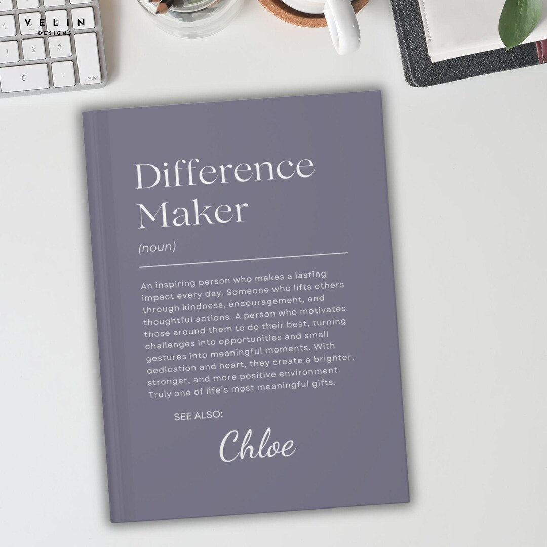 Difference Maker Journal Personalized Gifts for Coworkers, Gift for ...