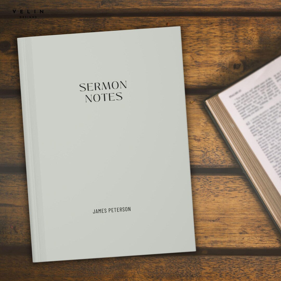 Personalized Sermon Notes Journal, Custom Name Church Notes Notebook ...