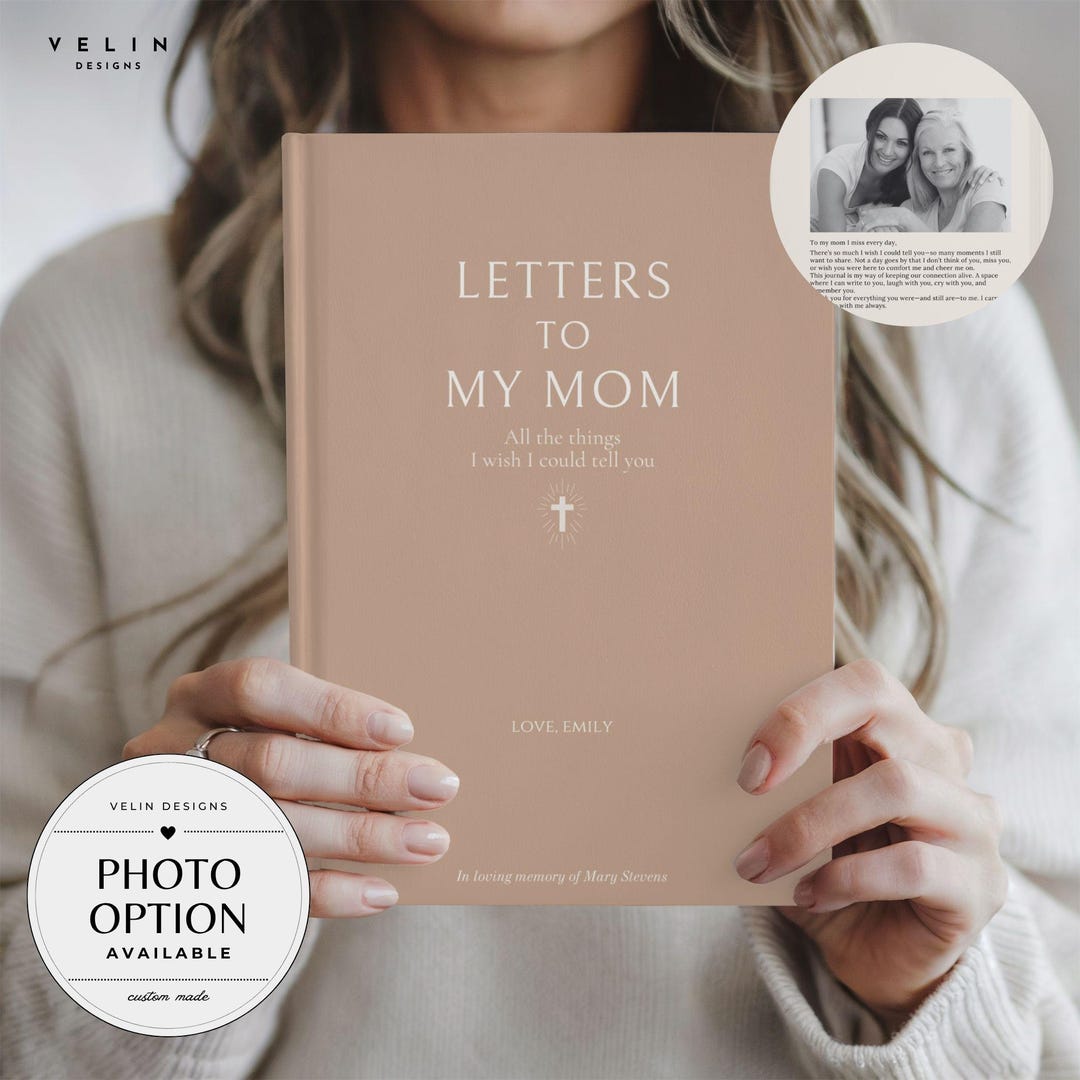 Personalized Letters to My Mom Journal With Photo, Loss of Mother Grief ...