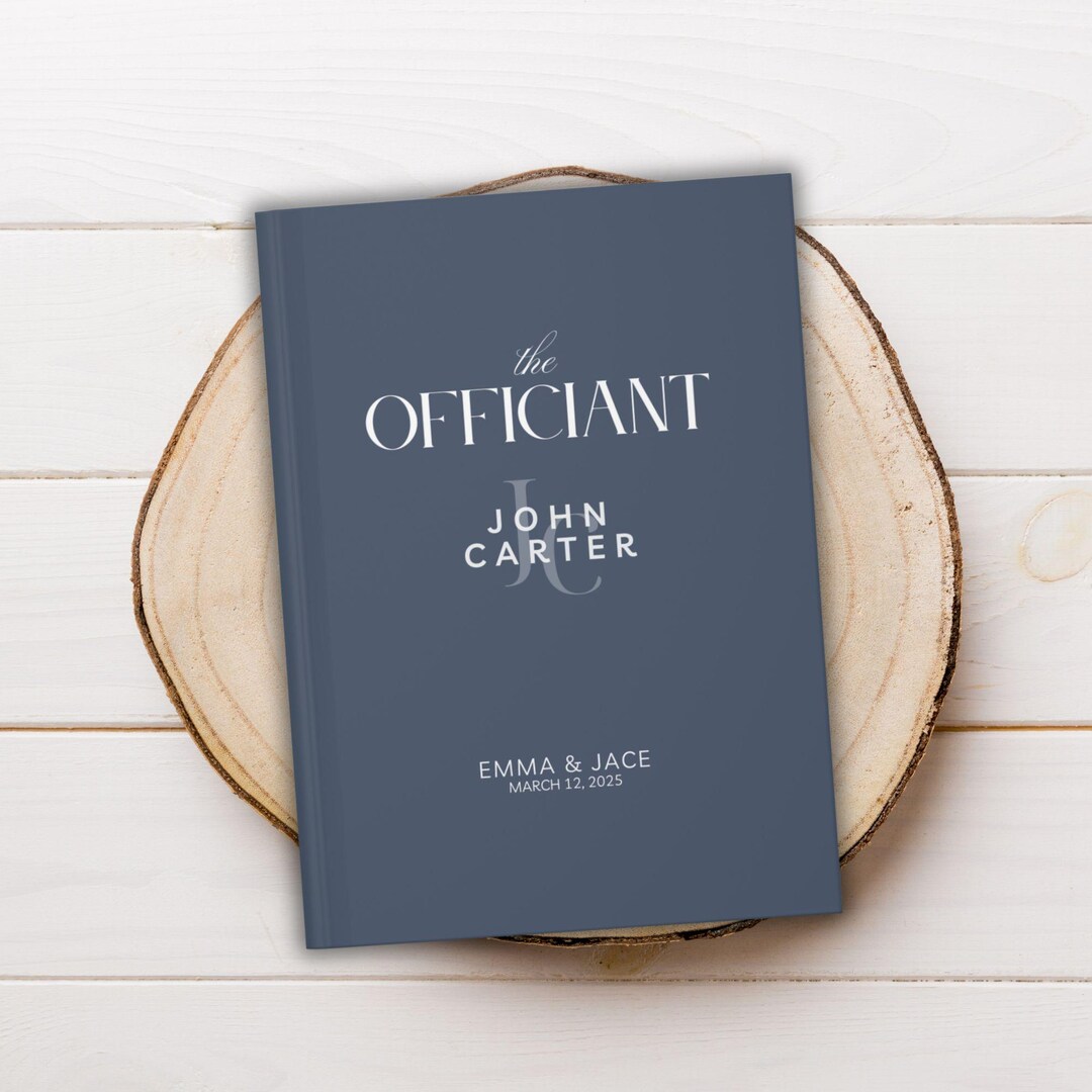 Personalized Wedding Officiant Book, Custom Officiant Journal, Wedding ...