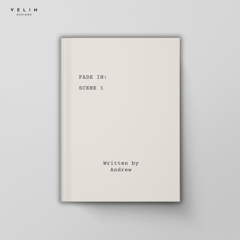 Personalized Screenwriter Journal, Screenplay Notebook, Custom Name ...
