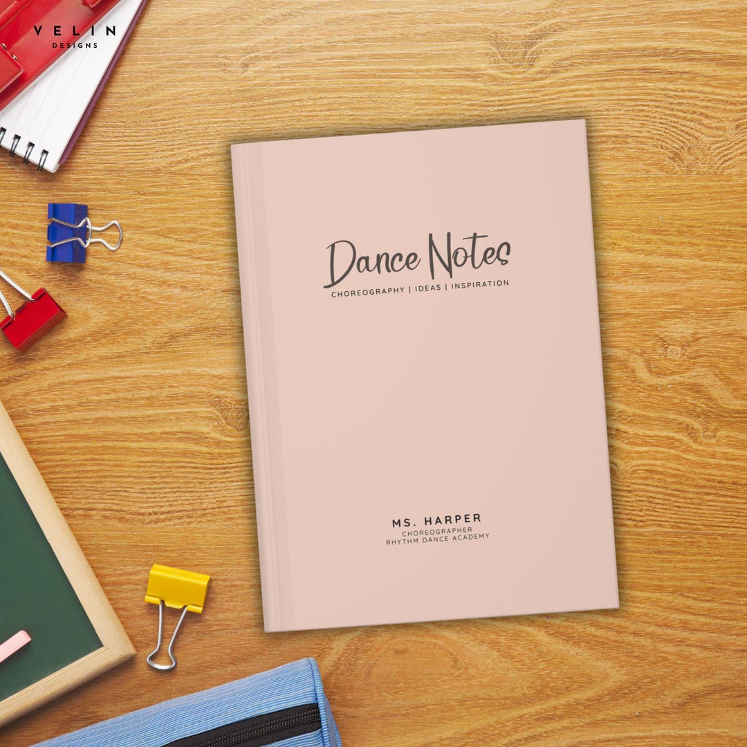 Personalized Choreography Journal, Custom Dance Teacher Gift, Dance ...