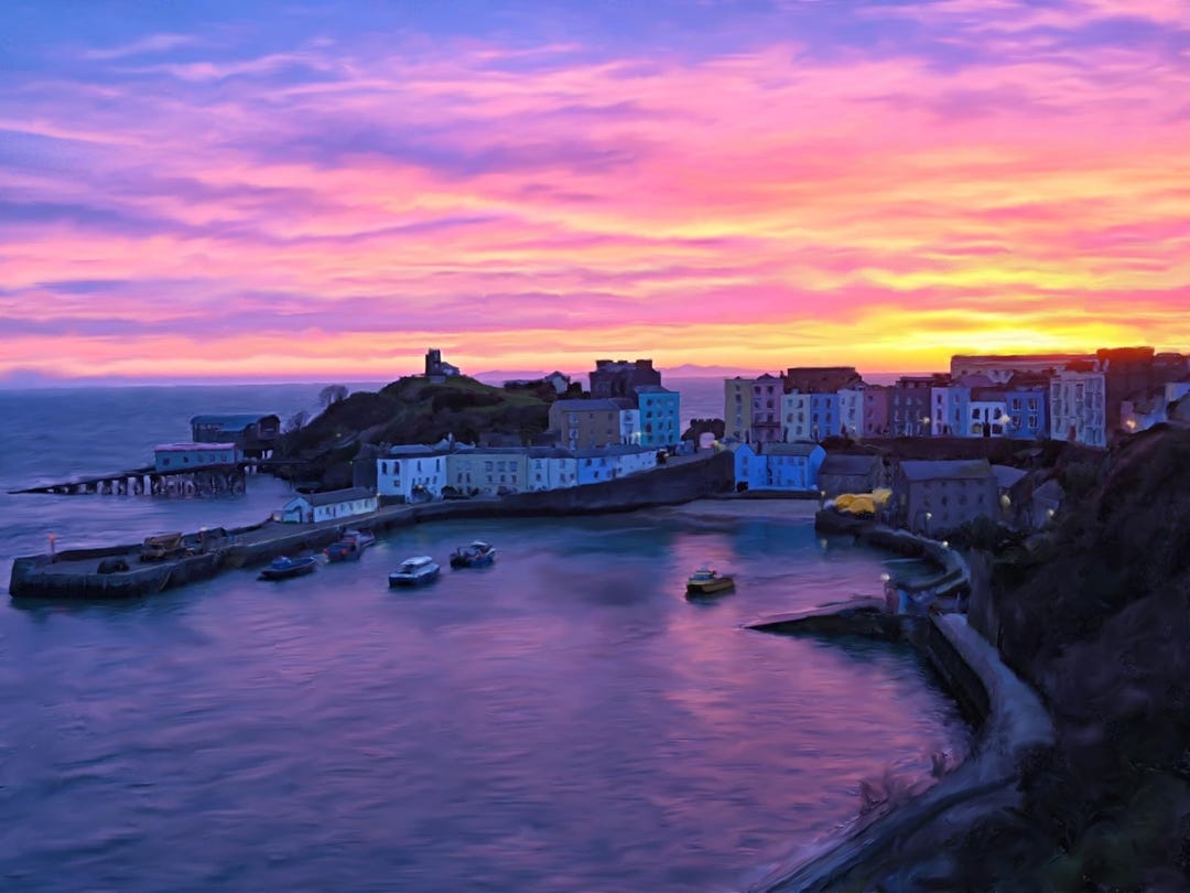 Scenes of Tenby - Winter Harbour Sunrise - Etsy UK