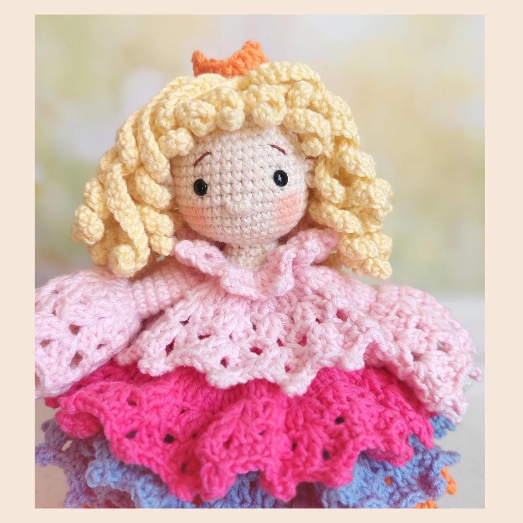 Crochet Pattern Stacking Princess Pyramid Ring Stacker Toy PDF English ...