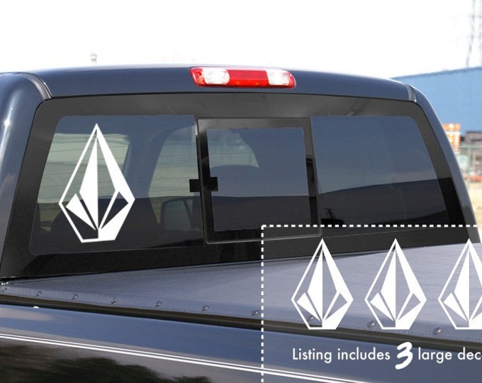 Volcom Window Decal Large Truck Sticker Pack of 3 - Etsy