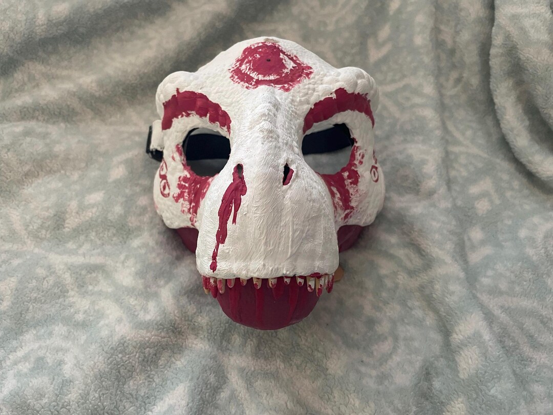 T-rex Painted Dino Mask - Etsy