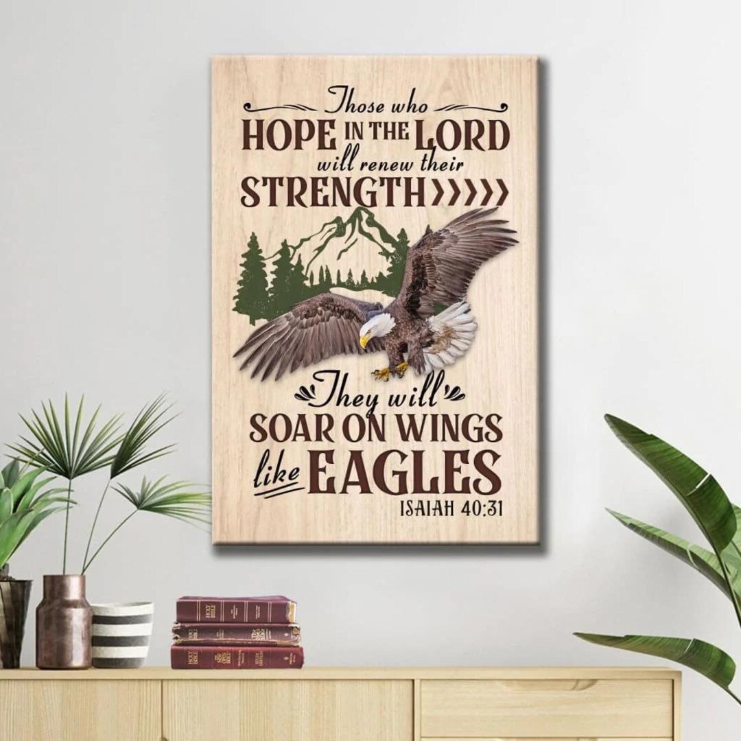 Isaiah 4031 Wall Art Those Who Hope in the Lord Wall Art Canvas - Etsy