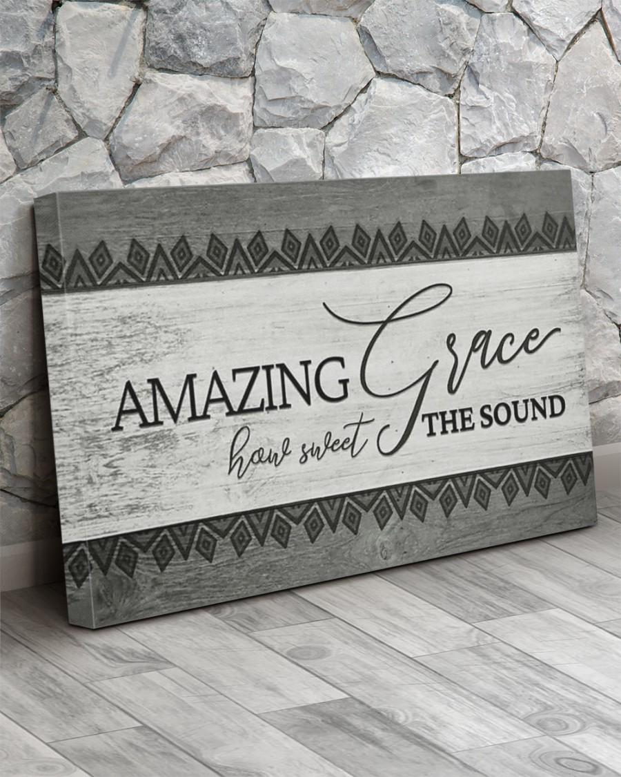 Christian Wall Art: Amazing Grace How Sweet the Sound Farmhouse Style ...