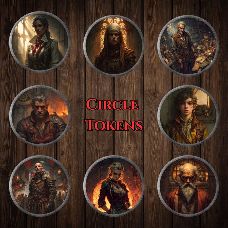 Dnd NPC Tokens - 200 City & Town Humans for Print and VTT - Etsy