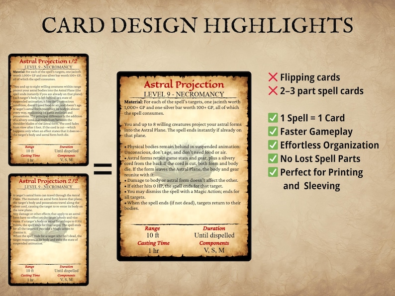 Fighter Dnd Spell Cards | Printable 5e Spellbook (parchment Edition ...