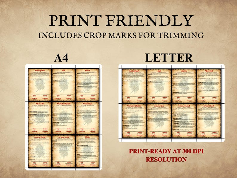 Dnd 5.5e Bard Spells Cards — Printable Spell Deck | Digital Download ...