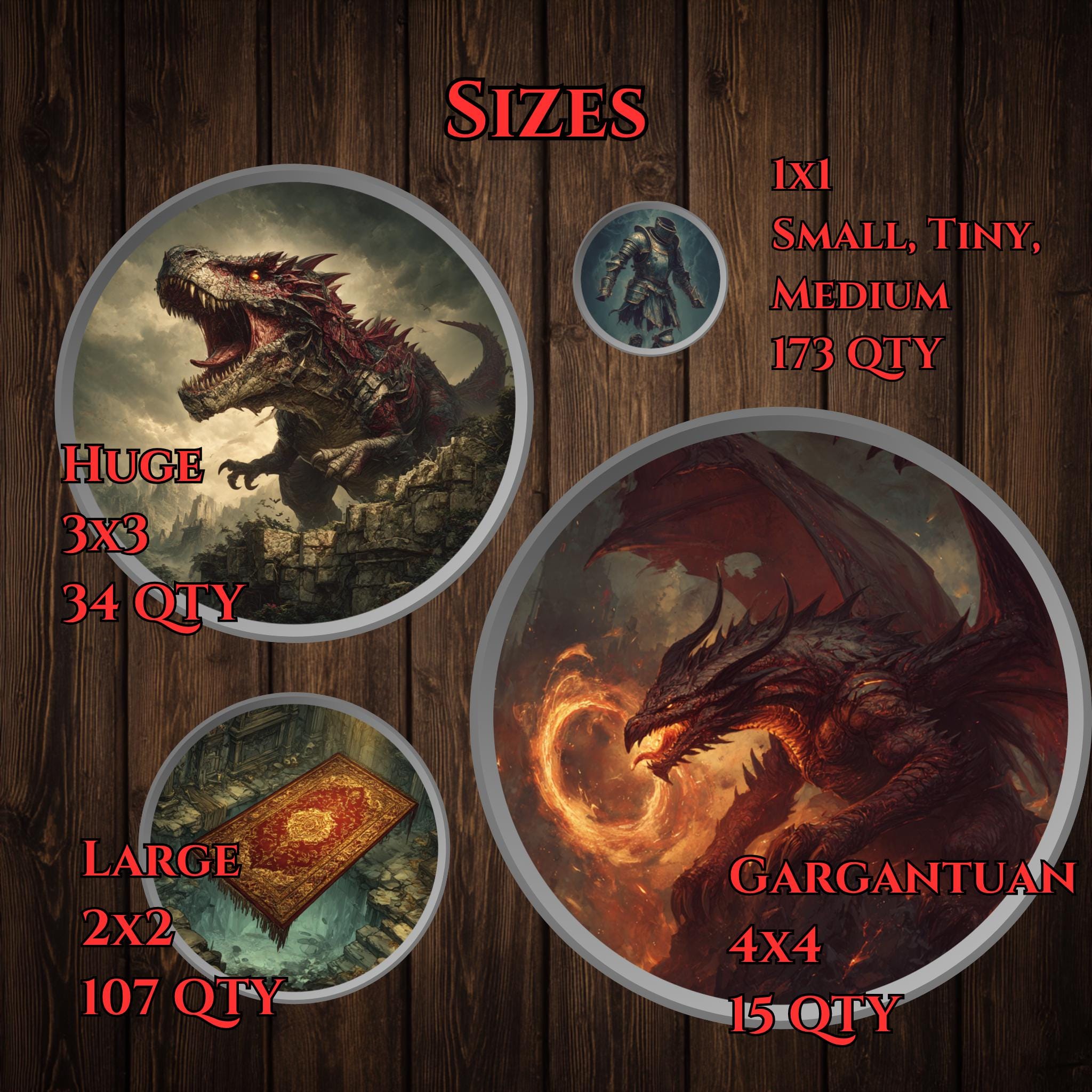 Dnd Tokens: Monsters & Creatures for VTT | Printable PDF Set - Etsy