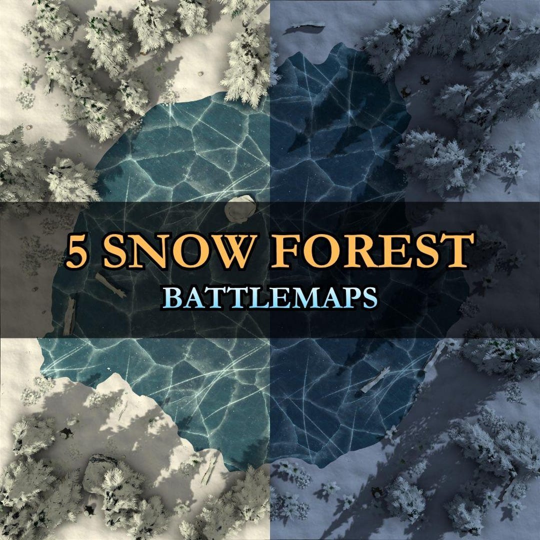 Snow Forest Encounters Map Pack – 5 Battlemaps for Dnd & Ttrpgs ...