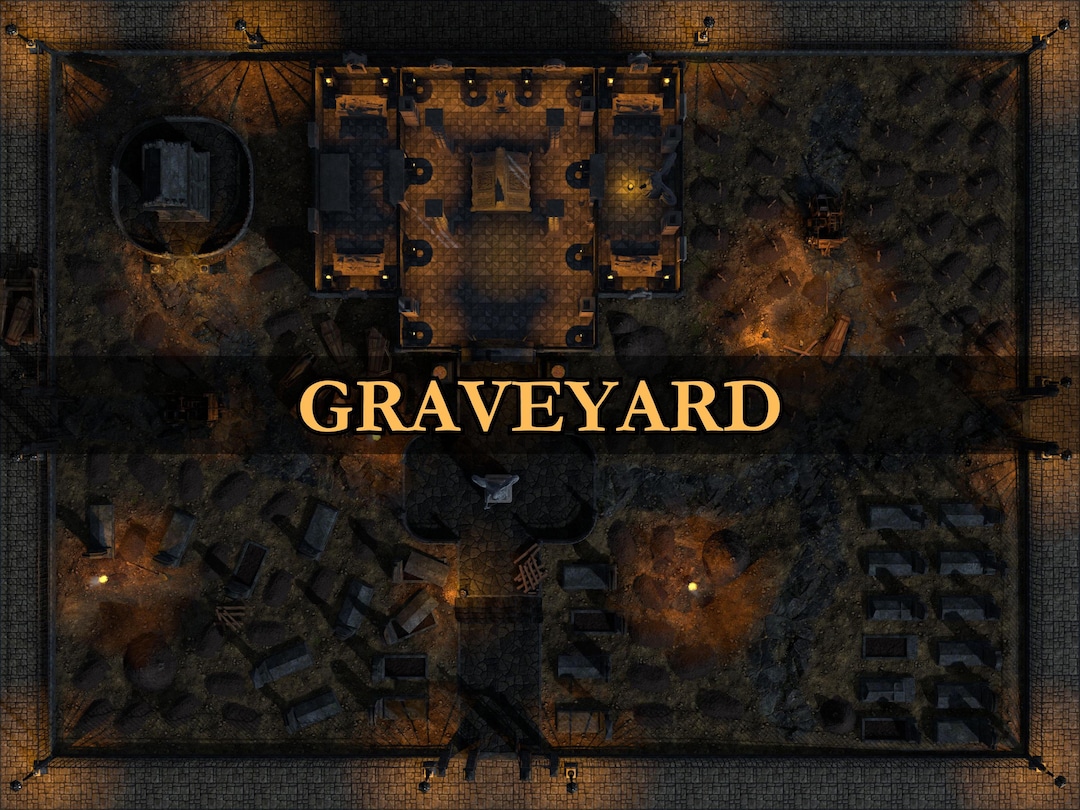 Graveyard Battlemap: 30x40 Crypt Cemetery for Dnd and Ttrpgs - Etsy Canada