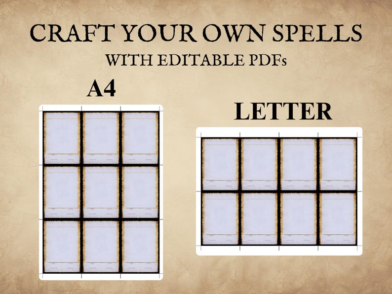 Druid 5e Spell Cards: Printable Dnd Spellbook (parchment Edition) (PDF ...