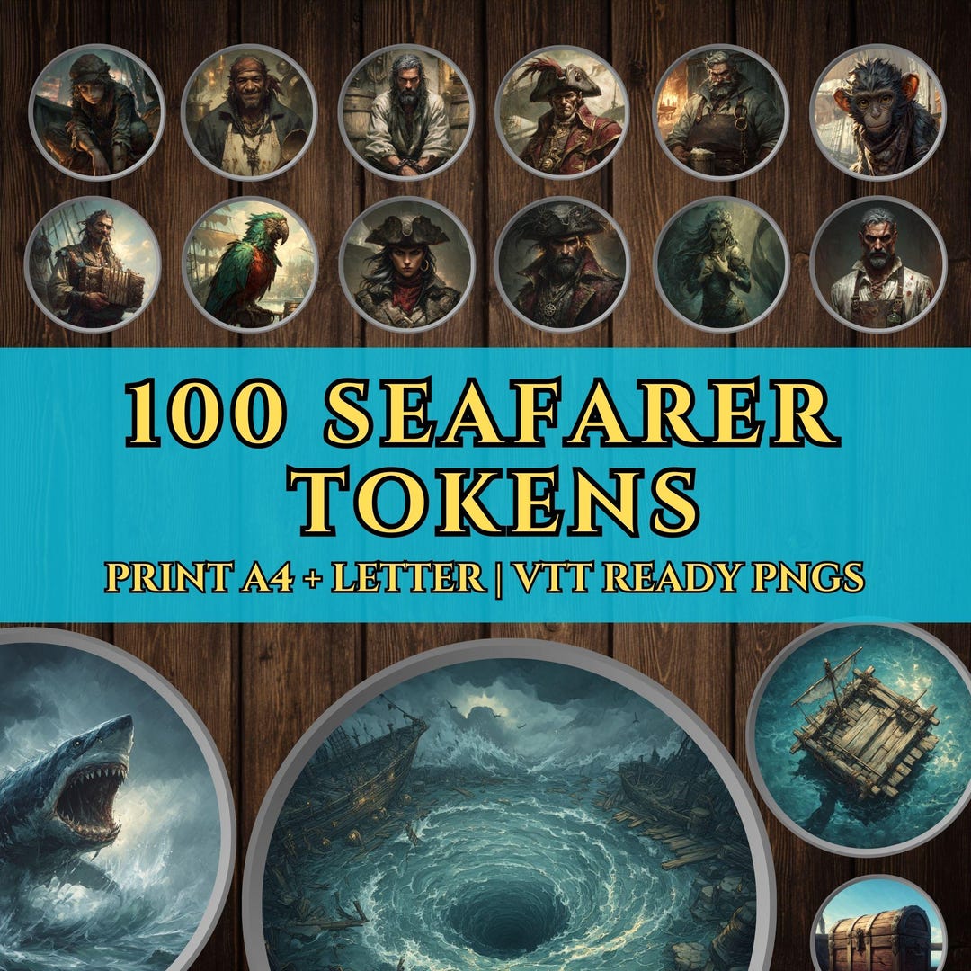 NPC Tokens: Pirates & Seafarers for Dnd and Ttrpgs (VTT and Print) - Etsy