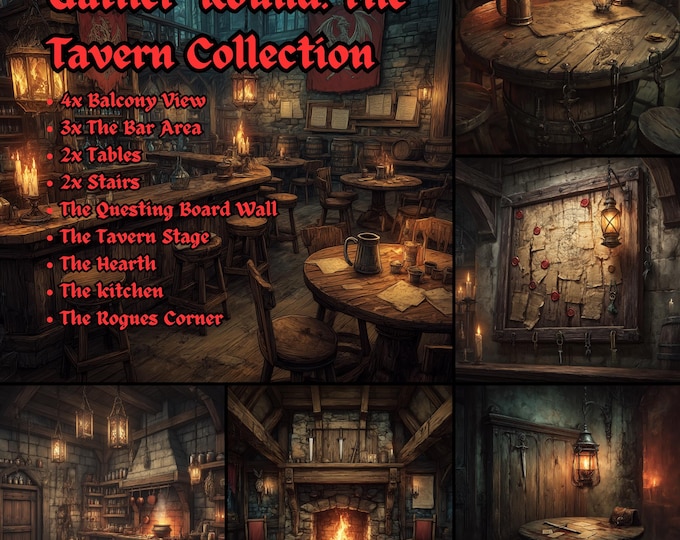 The Wyvern's Whisper Fantasy Tavern, Interior Dnd, Rpg, Empty, Print ...