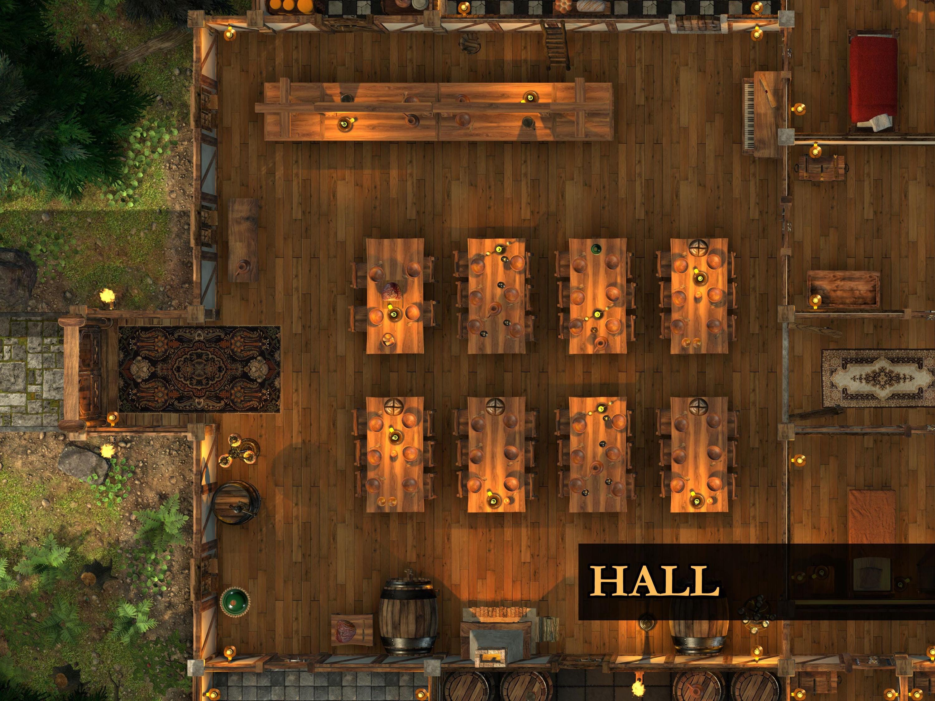 Tavern Battlemap: Print and VTT for Dnd & Ttrpgs - Etsy