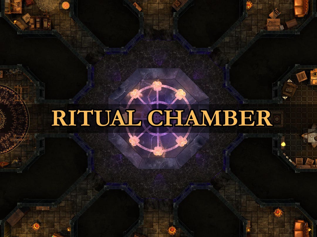 Ritual Chamber Battlemap: 20x26 Dark Fantasy Map for Dnd and Ttrpgs - Etsy
