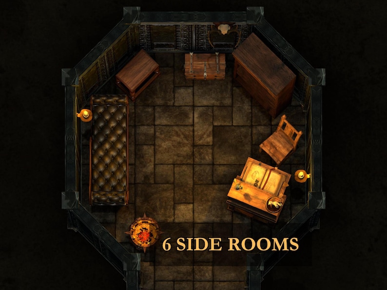 Ritual Chamber Battlemap: 20x26 Dark Fantasy Map for Dnd and Ttrpgs - Etsy
