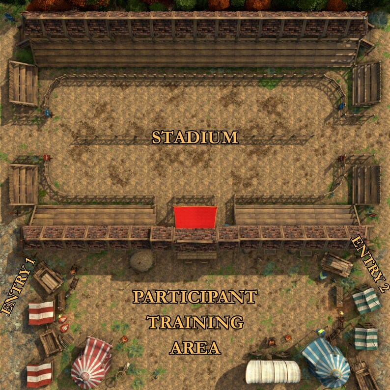 Tournament Battlemap – 40x40 Medieval Arena & Jousting Grounds - Etsy