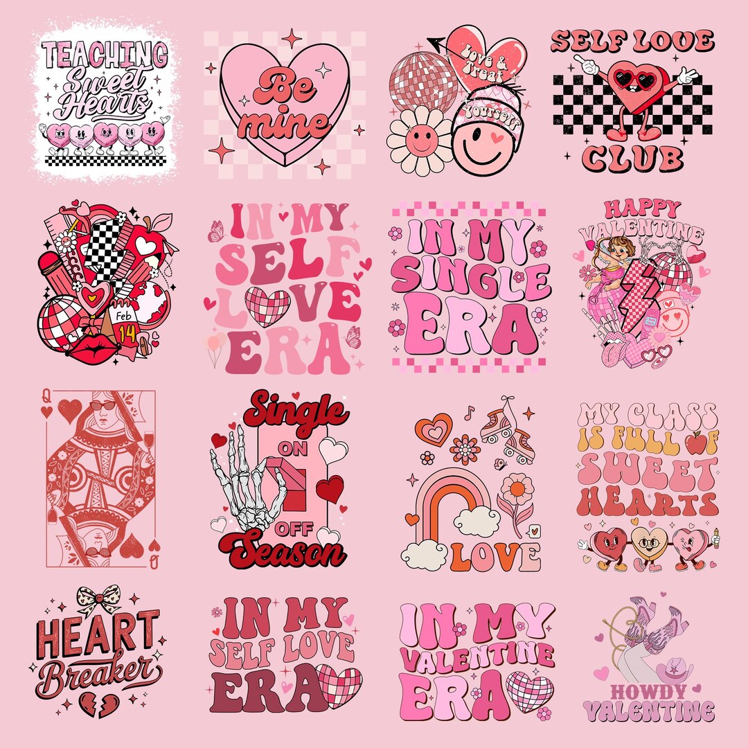 20 Png Retro Valentine's Day, Groovy Valentine Heart Png, Chocolate Day ...