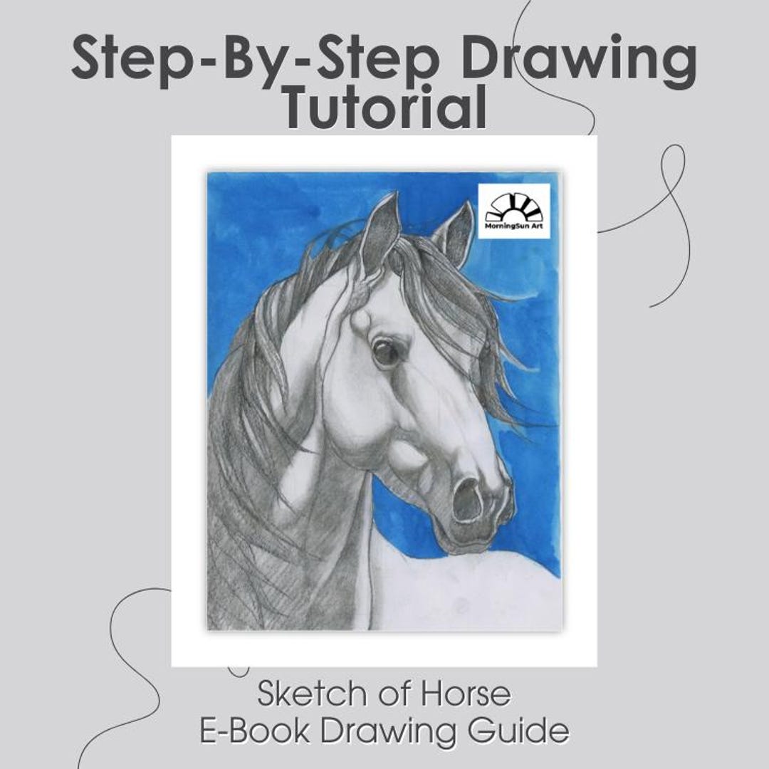 Sketch a Horse Drawing Guide | Intermediate Step-by-step Guide ...