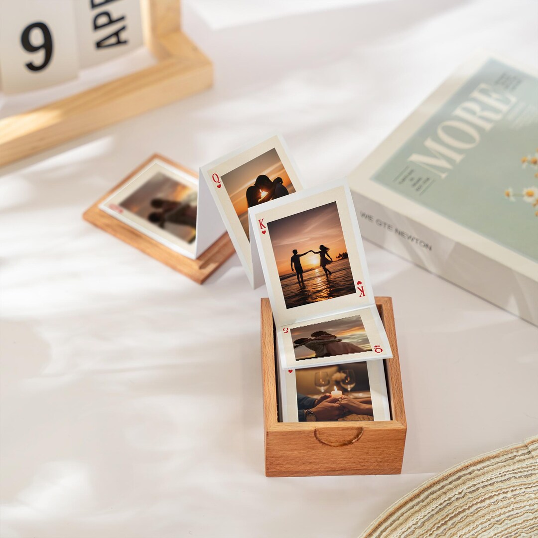 Playing Card Pull Out Photo Box, Custom Couple Photo Cards, Lucky in ...