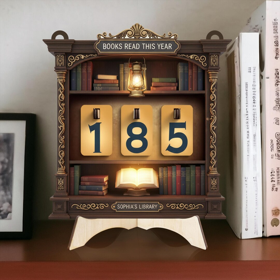 Personalized Books Read This Year Counter – Custom Library Reading ...