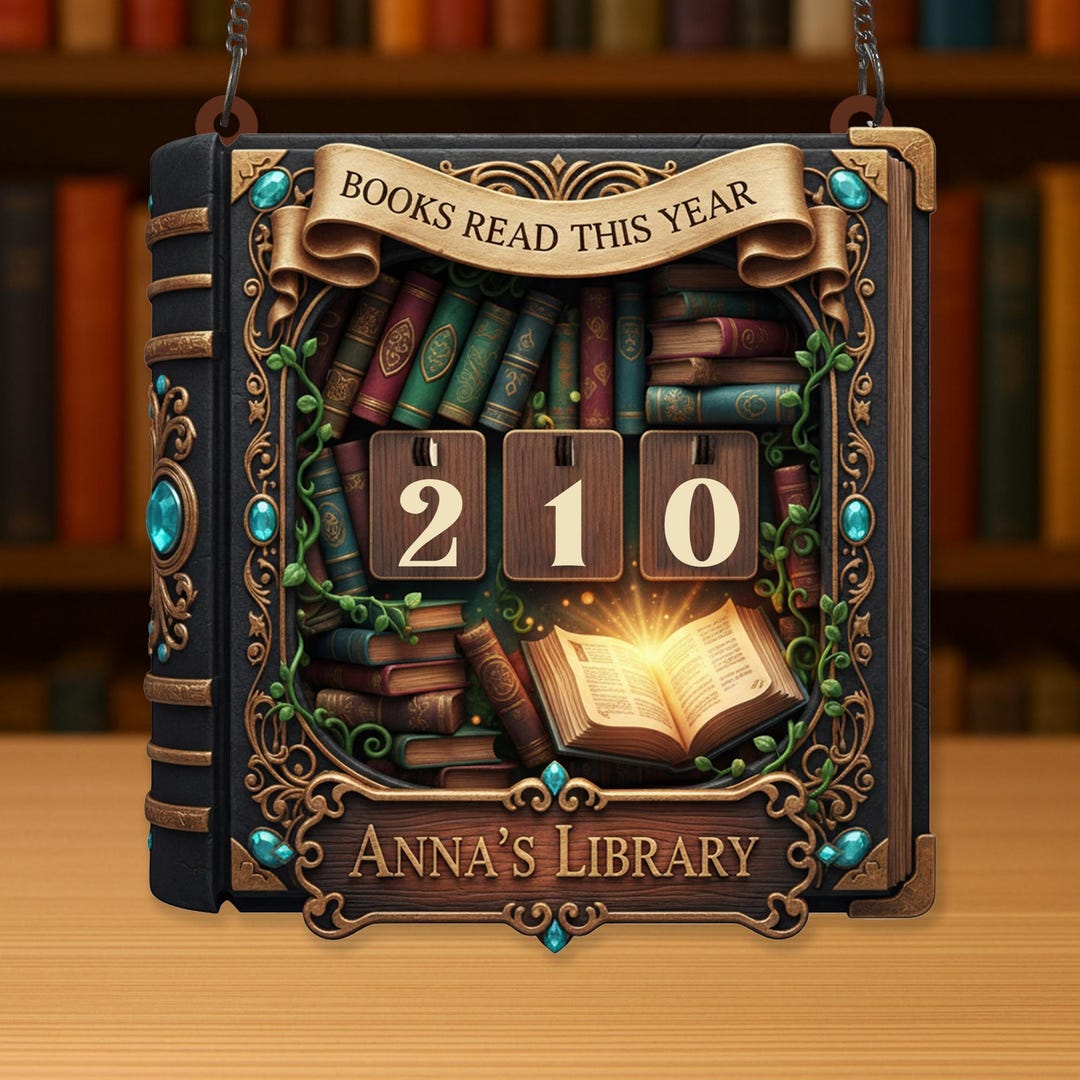 Books Read This Year Tracker Sign: Personalized Fantasy Book Tracker ...