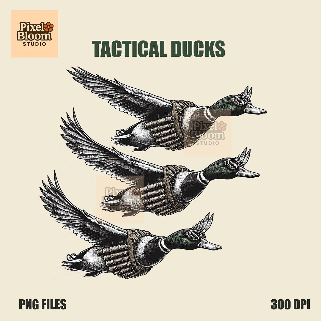 Tactical Mallard Duck PNG | Funny Military Hunting Ducks Design ...